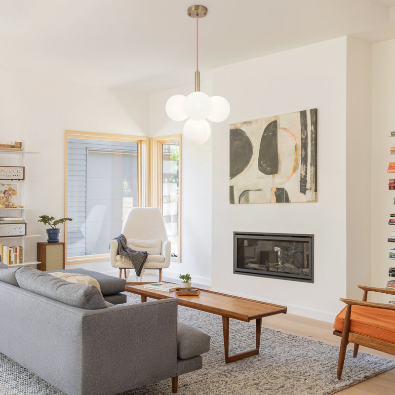 Mercer41 Modern 4 - Light Dimmable Linear Sphere Chandelier & Reviews | Wayfair